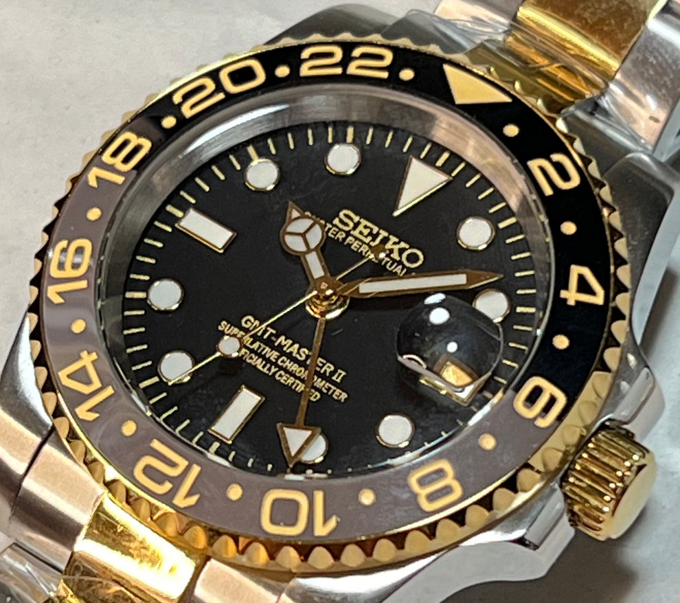 SEIKO MOD / GMT MASTER2 CONBINATION MODEL①BLACK&GRAY BEZEL model ...